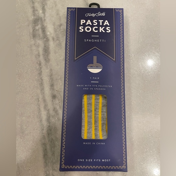 Funky Socks | Other | Spaghetti Socks Pasta Socks New | Poshmark